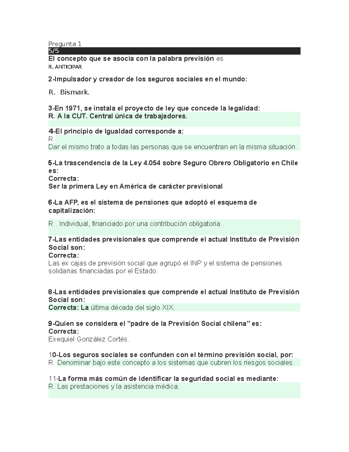 Prueba 1: Conceptos Clave sobre Previsión Social y Seguridad Social - Studocu