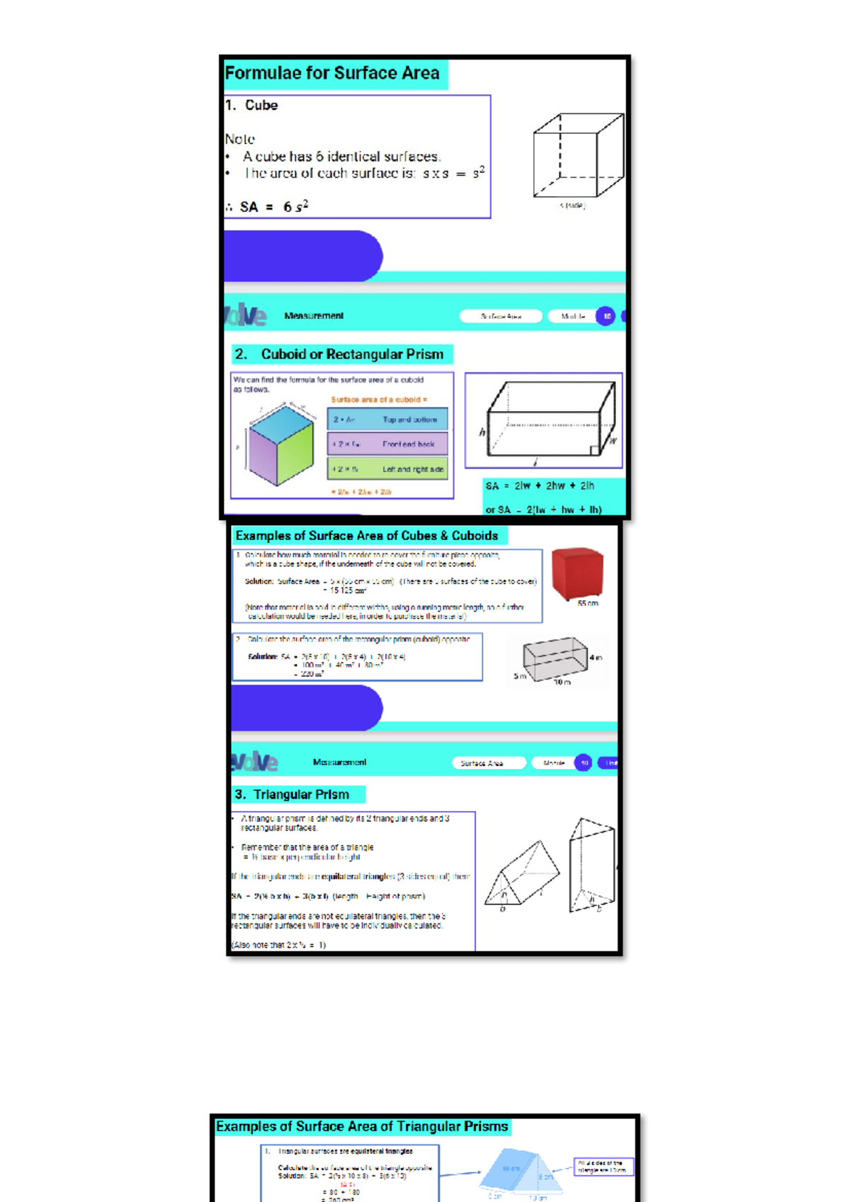 Module 10 Unit 3 - Calculating Surface Area and Applications - Studocu