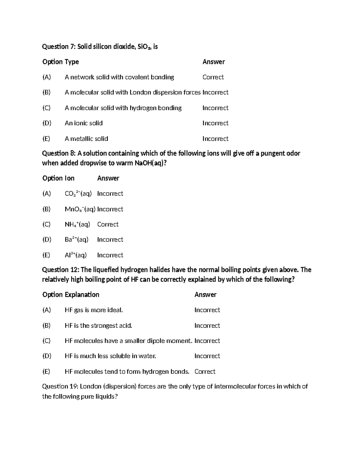 Clep Prep: Chemistry Questions and Answers - Studocu