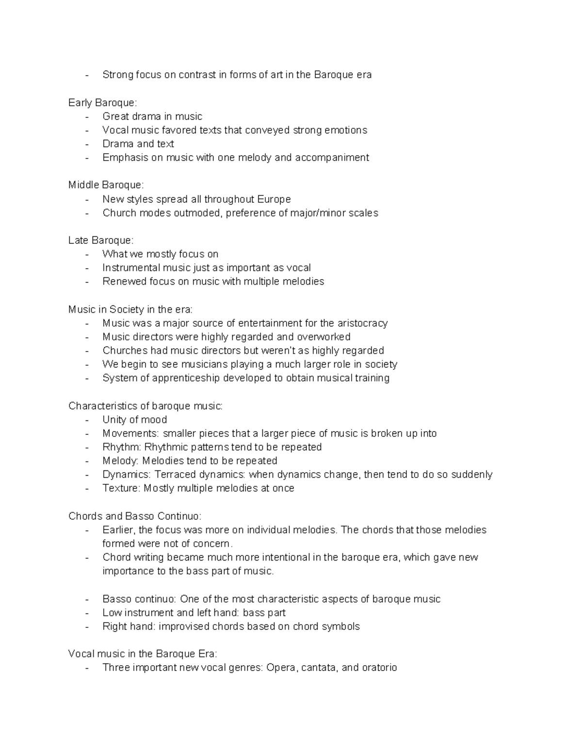 Baroque Music Overview: Forms, Styles, and Key Compositions (MUS 101 ...