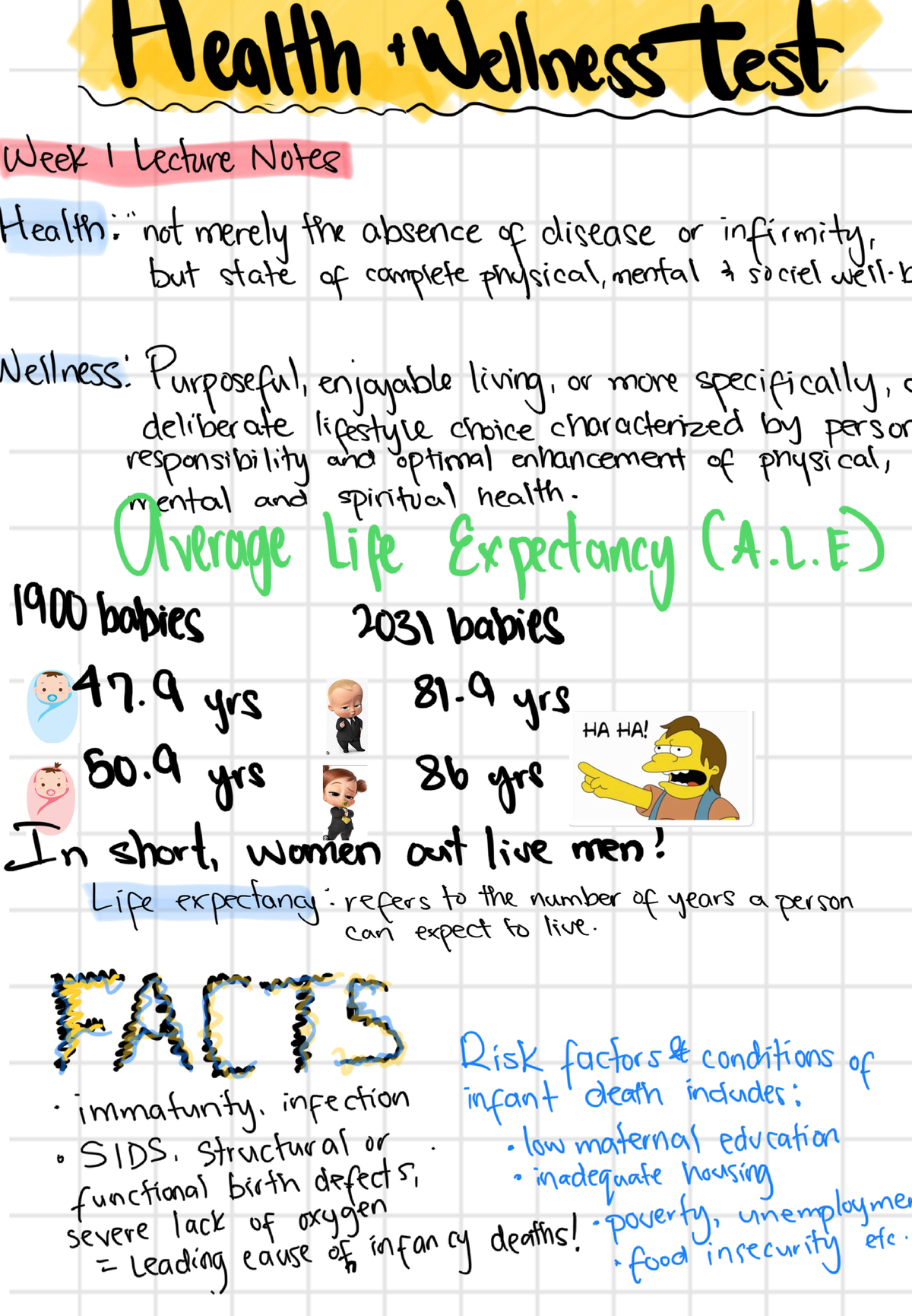 Health and Wellness Notes: Key Concepts and Insights - Studocu