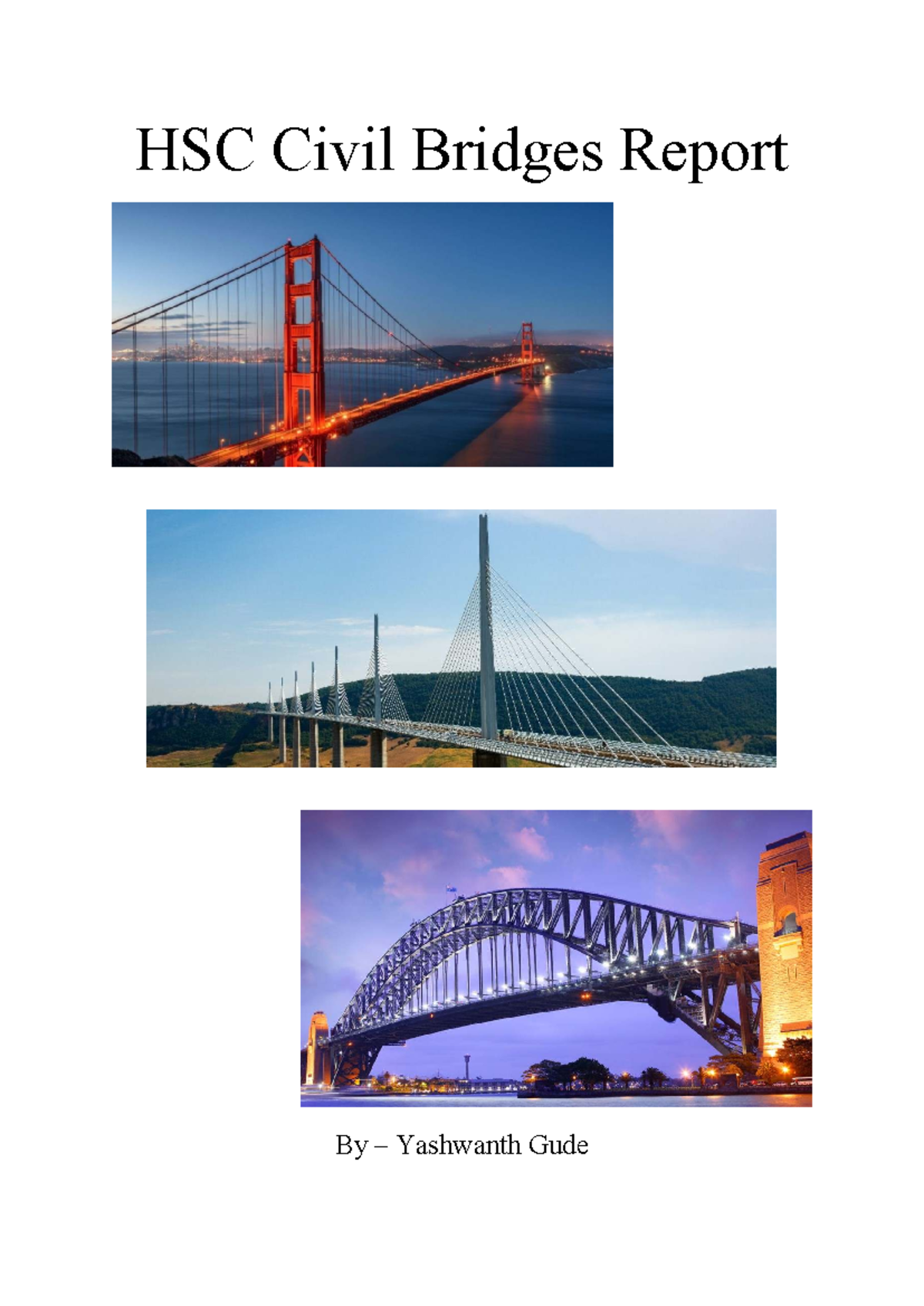 HSC Civil Bridges Report: Analyzing Design, Cost, and Sustainability ...