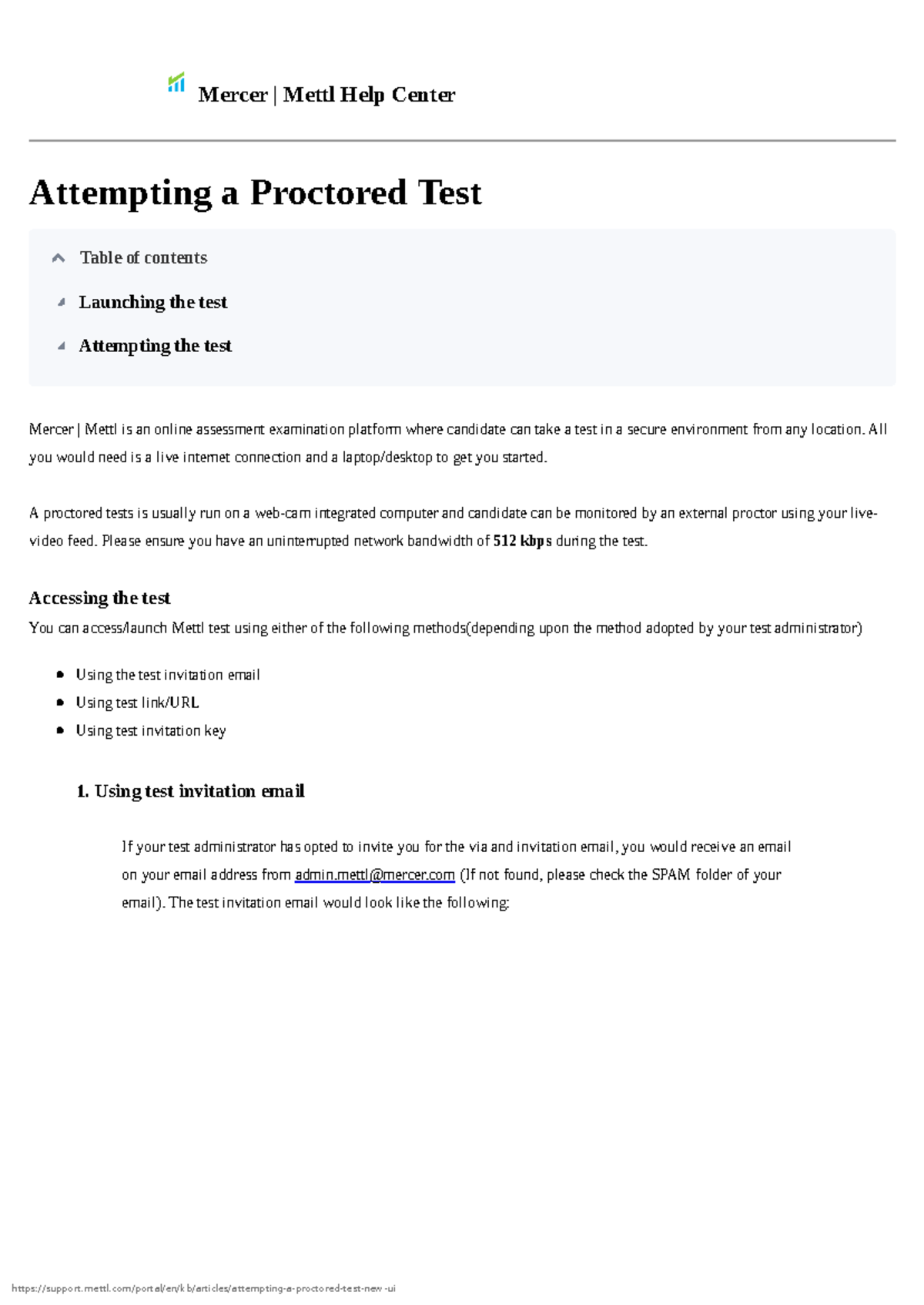 Laptop manual - How to attempt exam online - Mercer | Mettl Help Center ...