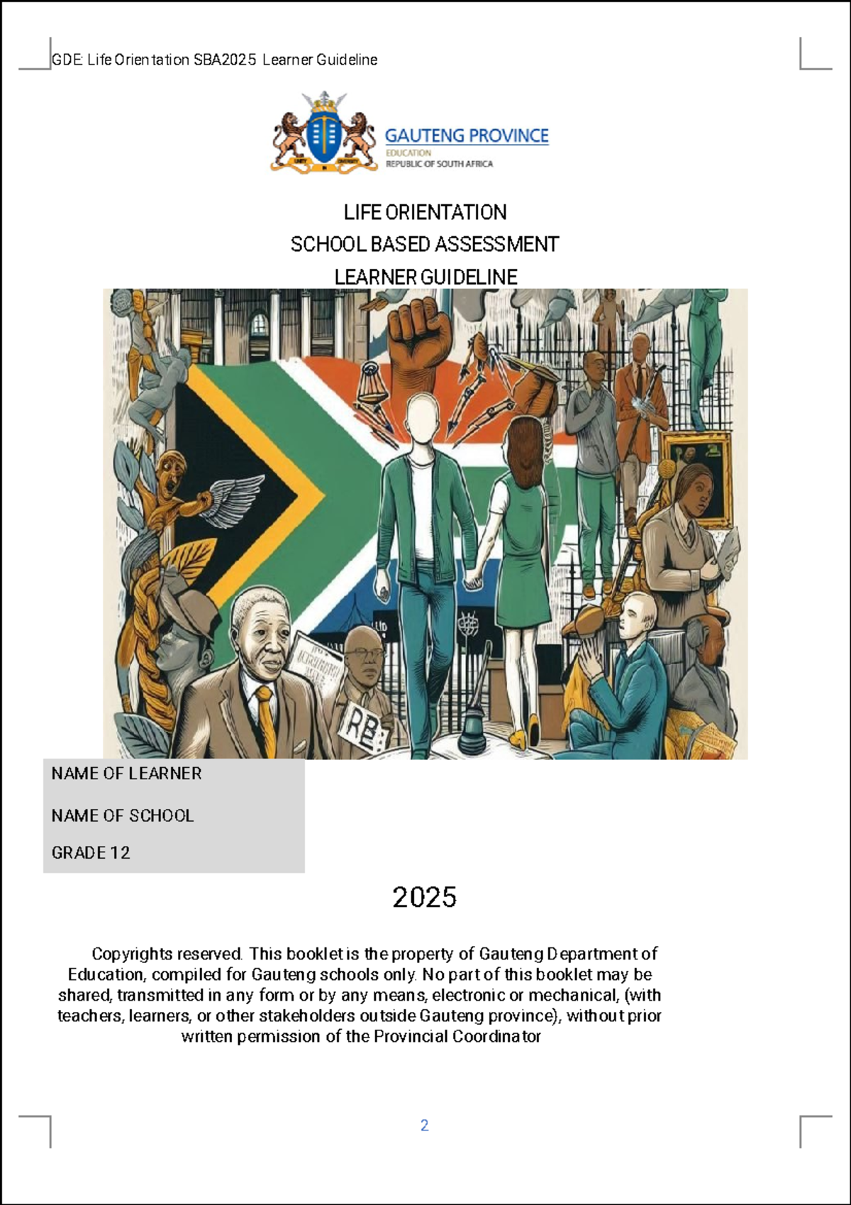 2025 Grade 12 Term 1 Life Orientation Source-Based Task Guide 010045 ...