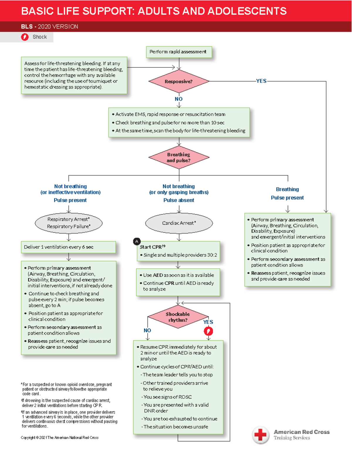 BLS 2020: Adult & Adolescent Basic Life Support Guidelines - Studocu