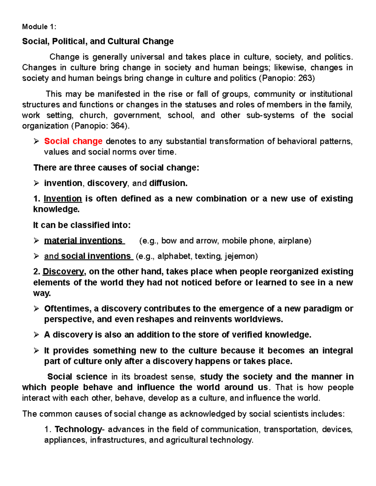 UCSP- Module 1: Understanding Social, Political, and Cultural Change ...