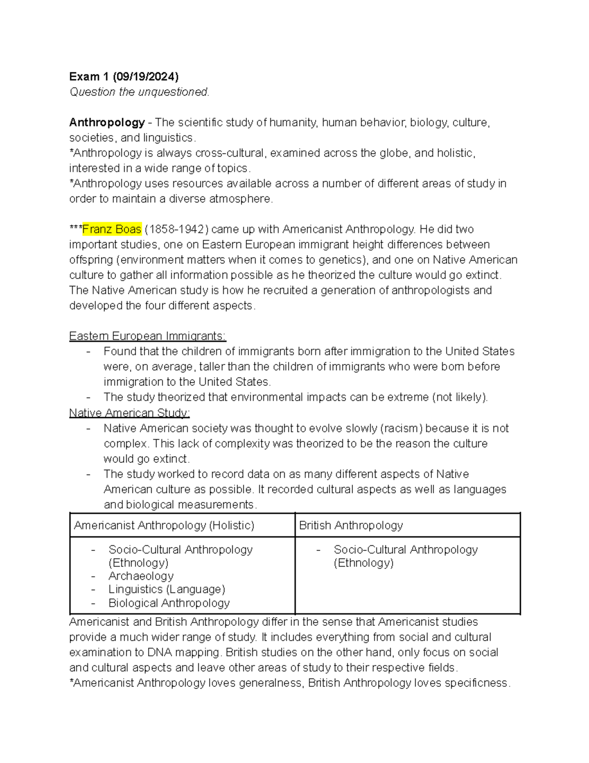 Genetics and Anthropology: Key Concepts and Influential Figures - Exam ...