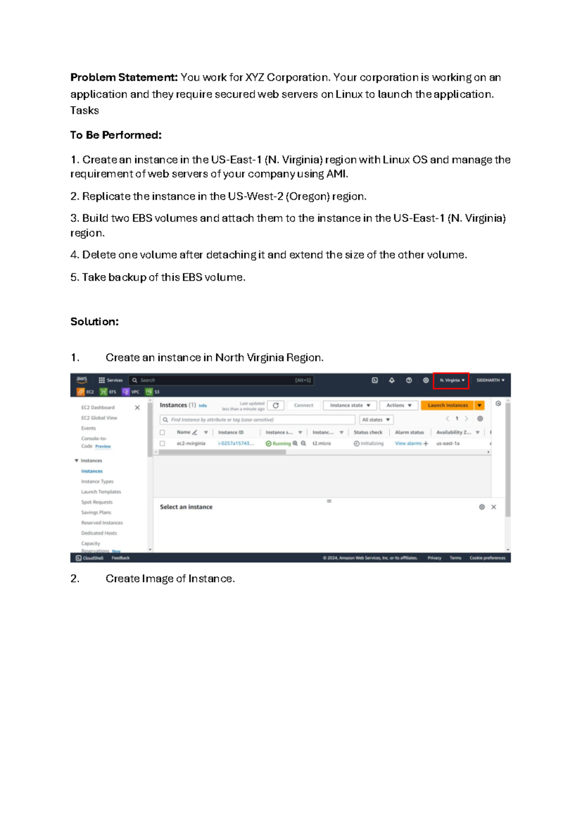 Case Study: AWS EC2, EFS & EBS Implementation for Web Servers - Studocu