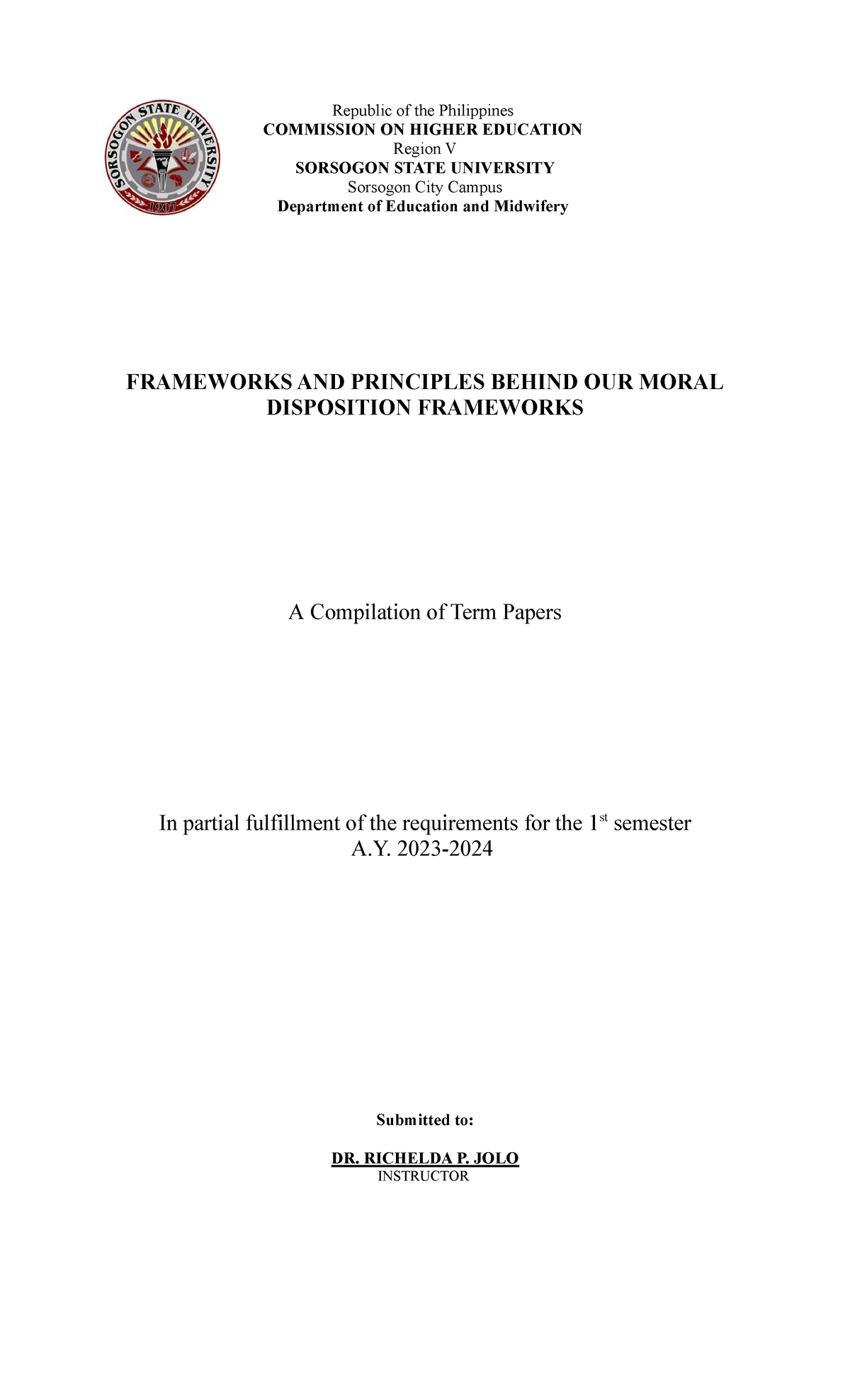 1ST SEM TERM Paper IN Ethics: Exploring Utilitarianism and Justice ...