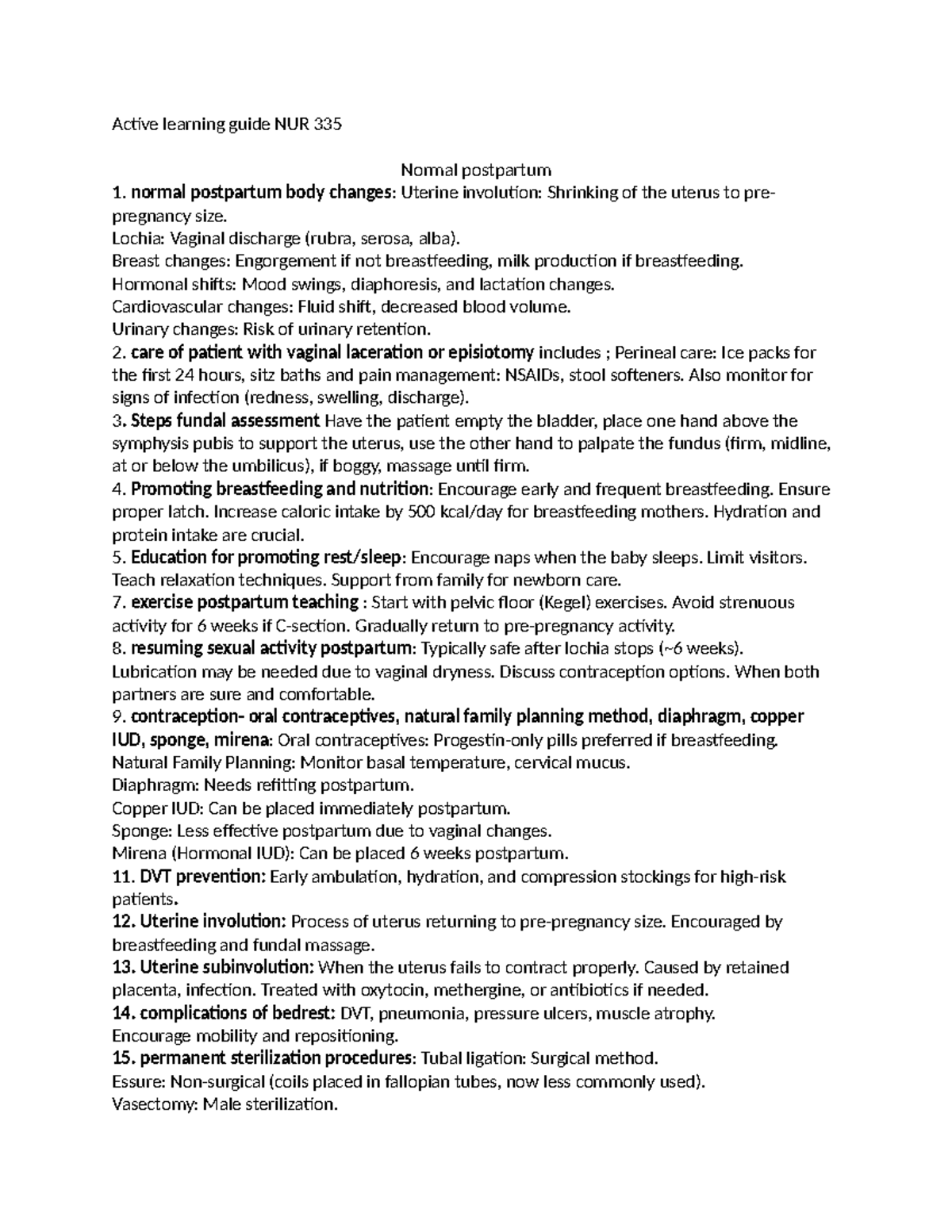 Active learning guide Modules 5 and 6 - Active learning guide NUR 335 ...