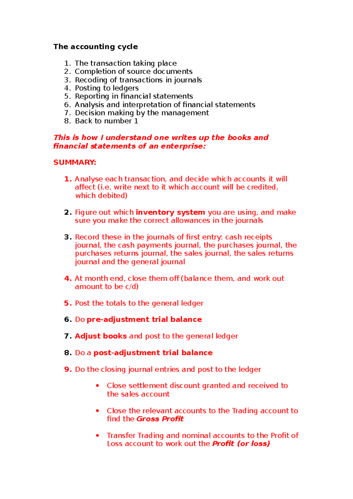 FAC1502 Accounting Cycle: Comprehensive Exam Notes and Guide - Studocu