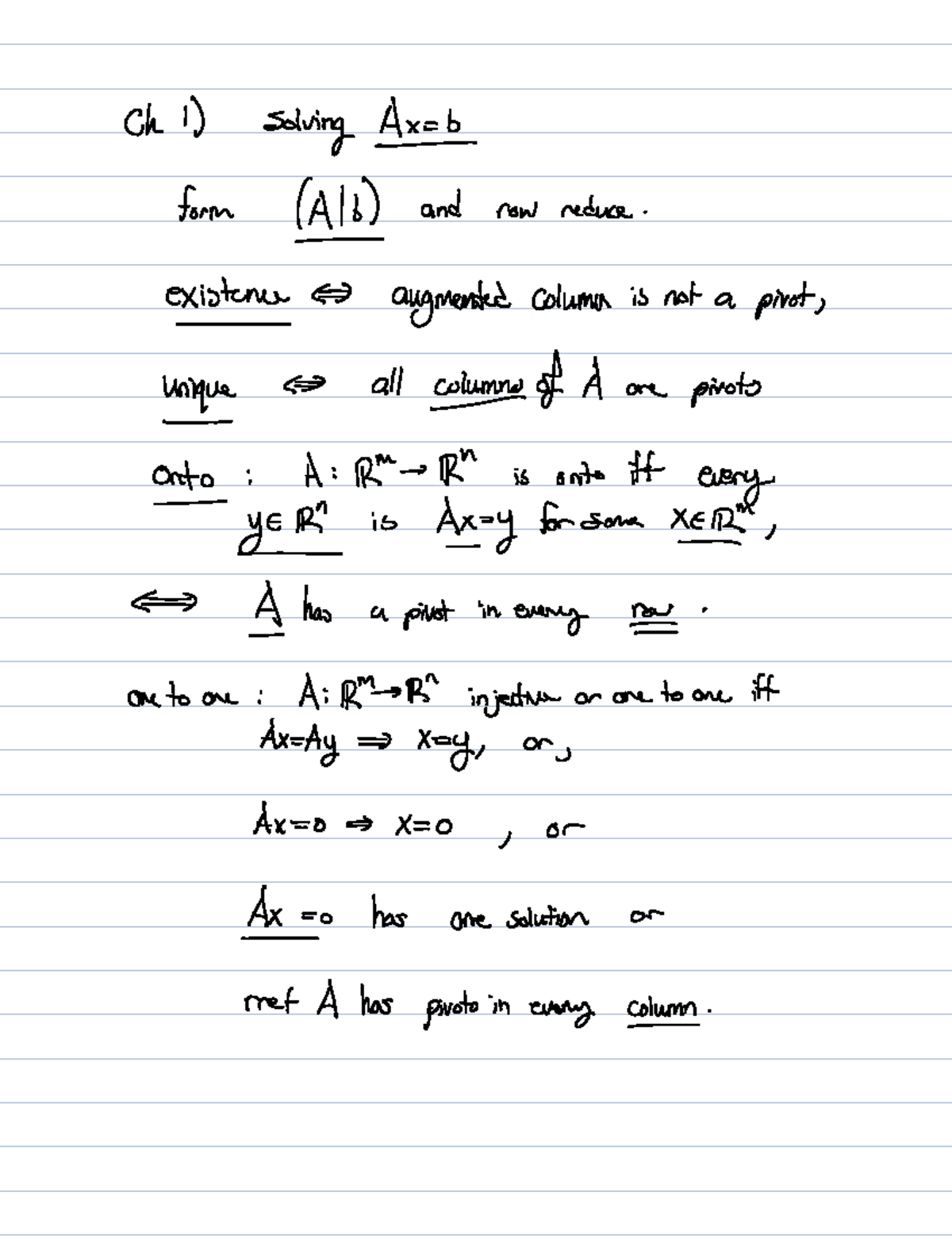 Final Review Notes - Ch 1 solving Ax ####### form 1 16 and now reduce ...