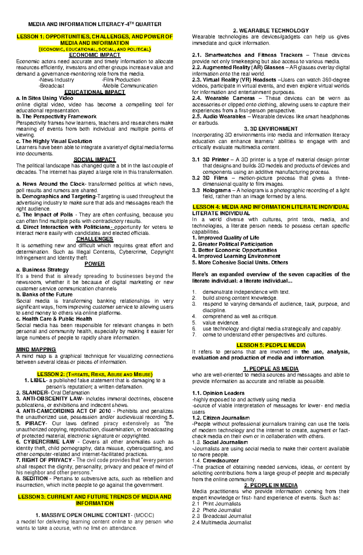 MIL 4TH Quarter Review: Opportunities, Challenges & Trends in Media ...
