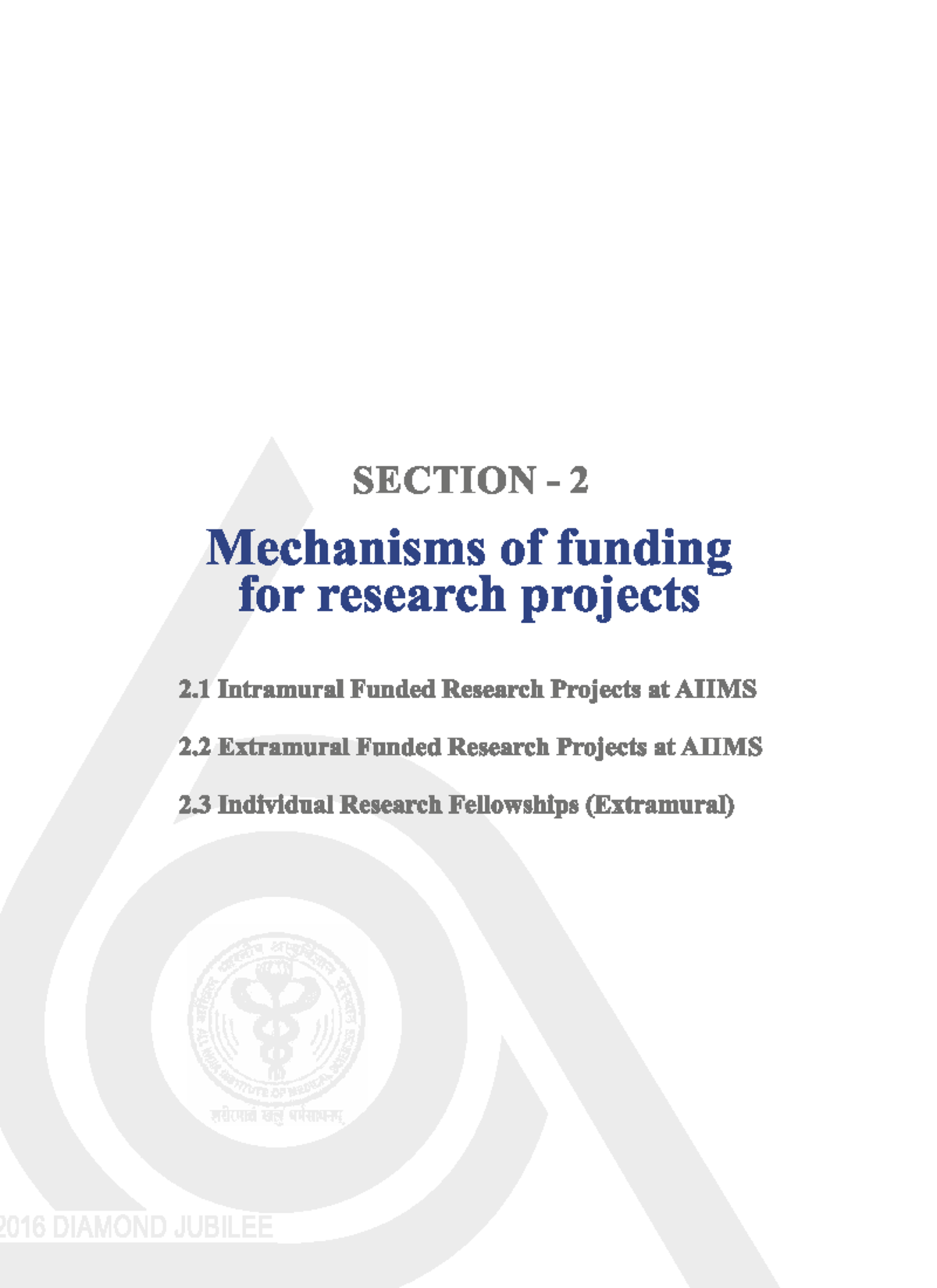Chapter 2 - research procedures - SECTION 2 Mechanisms of funding for ...