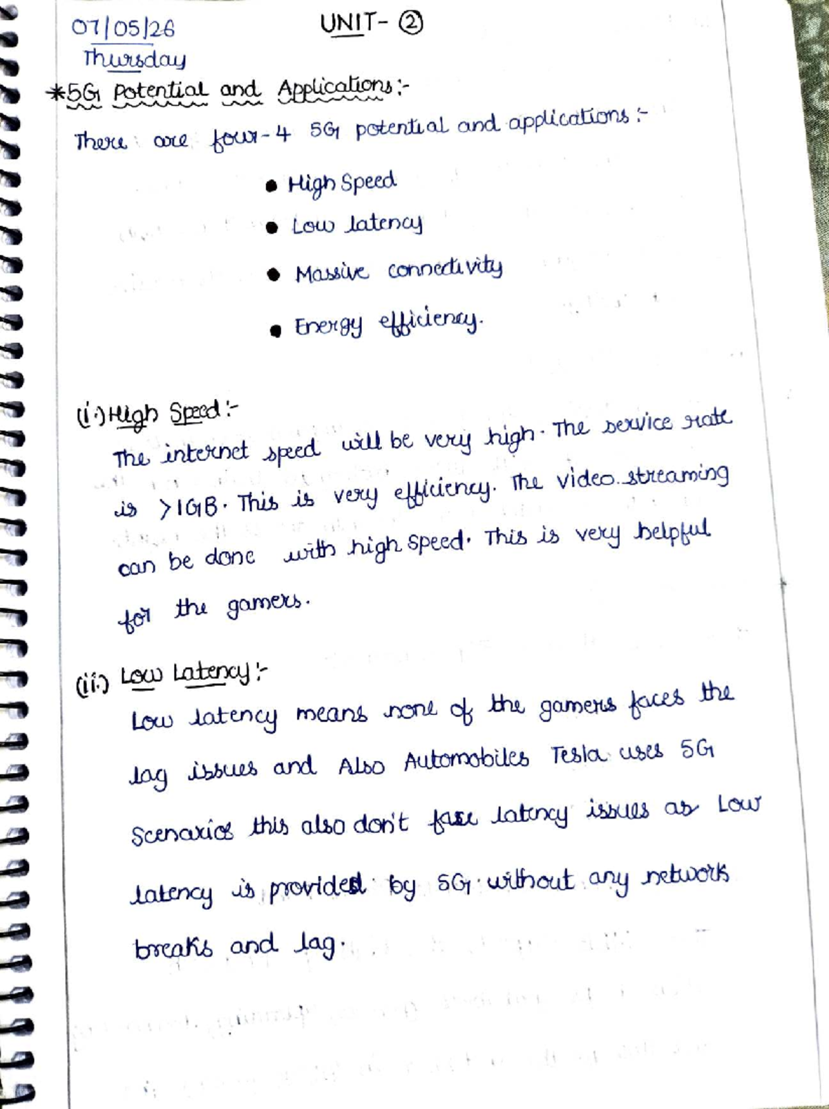 AMC 2 - Written Notes on High-Speed Potential & Applications - Studocu