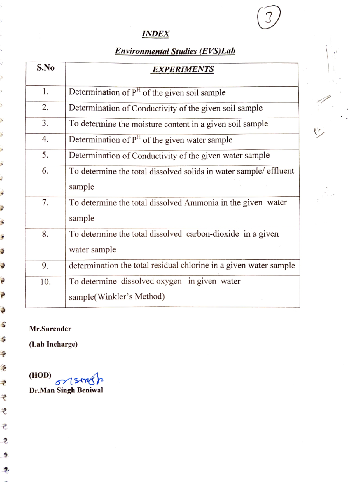 EVS LAB Manual - Environmental Studies - Studocu