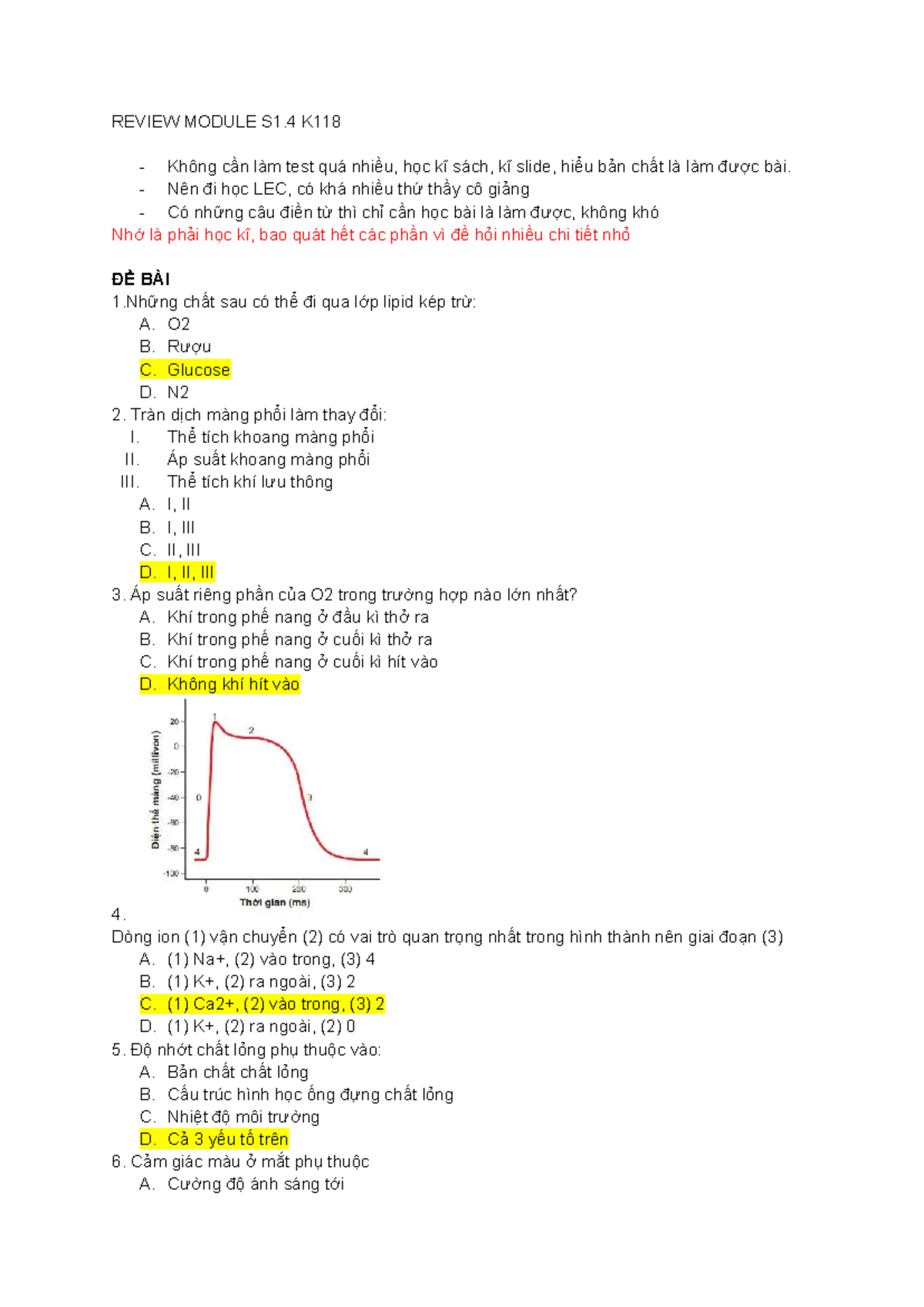REVIEW MODULE S1.4 K118: Hướng Dẫn Ôn Tập và Câu Hỏi Thực Hành - Studocu