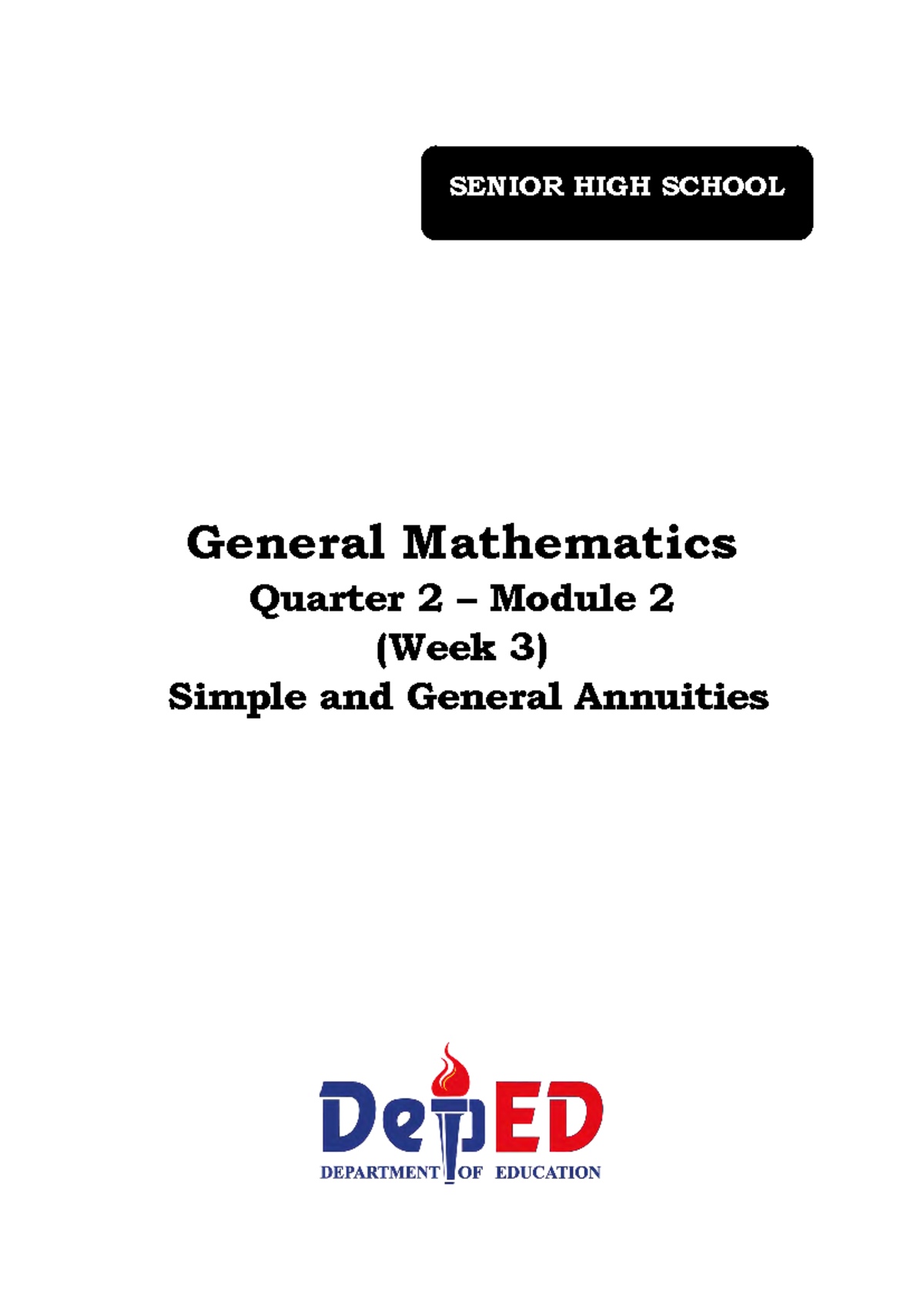 2 Q2 Gen Math - Module 2 Quarter 2 General Mathematics - i General ...