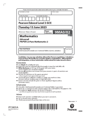 CSEC MATH 2020 School-Based Assessment Cover Sheet & Guidelines - Studocu