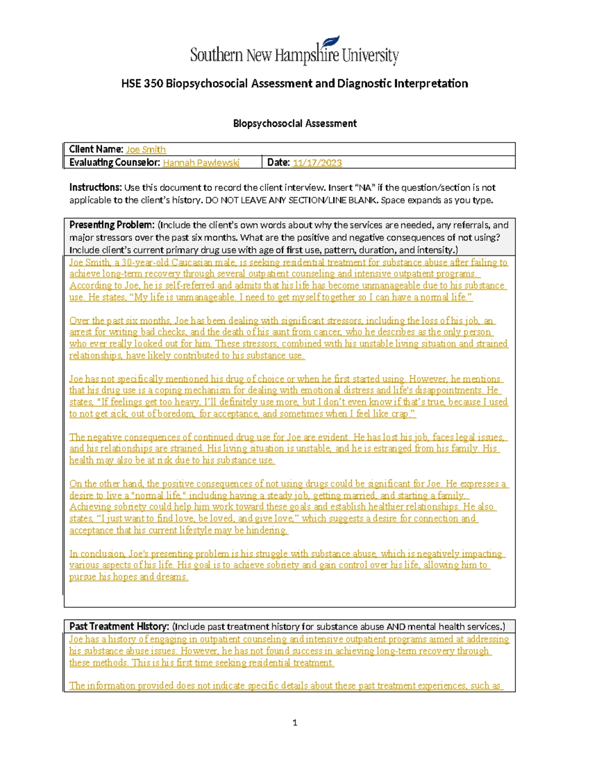 HSE 350 SMART Goals Worksheet & Guidelines for Assignment Completion ...
