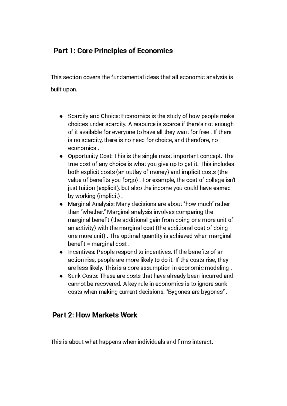 Ecn101: Core Principles of Economics - Key Concepts and Models - Studocu