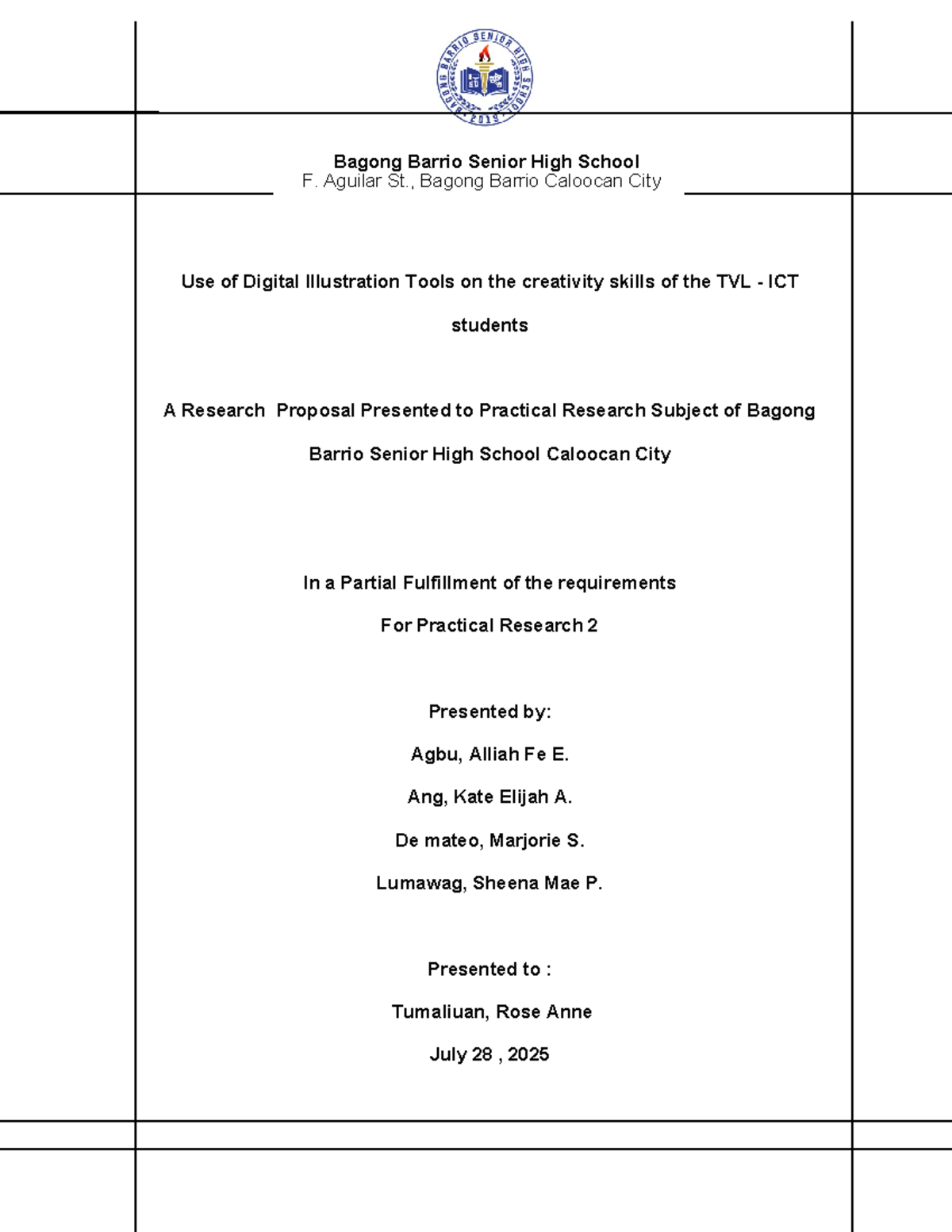 Template-V.2-ririfile - Bagong Barrio Senior High School F. Aguilar St ...