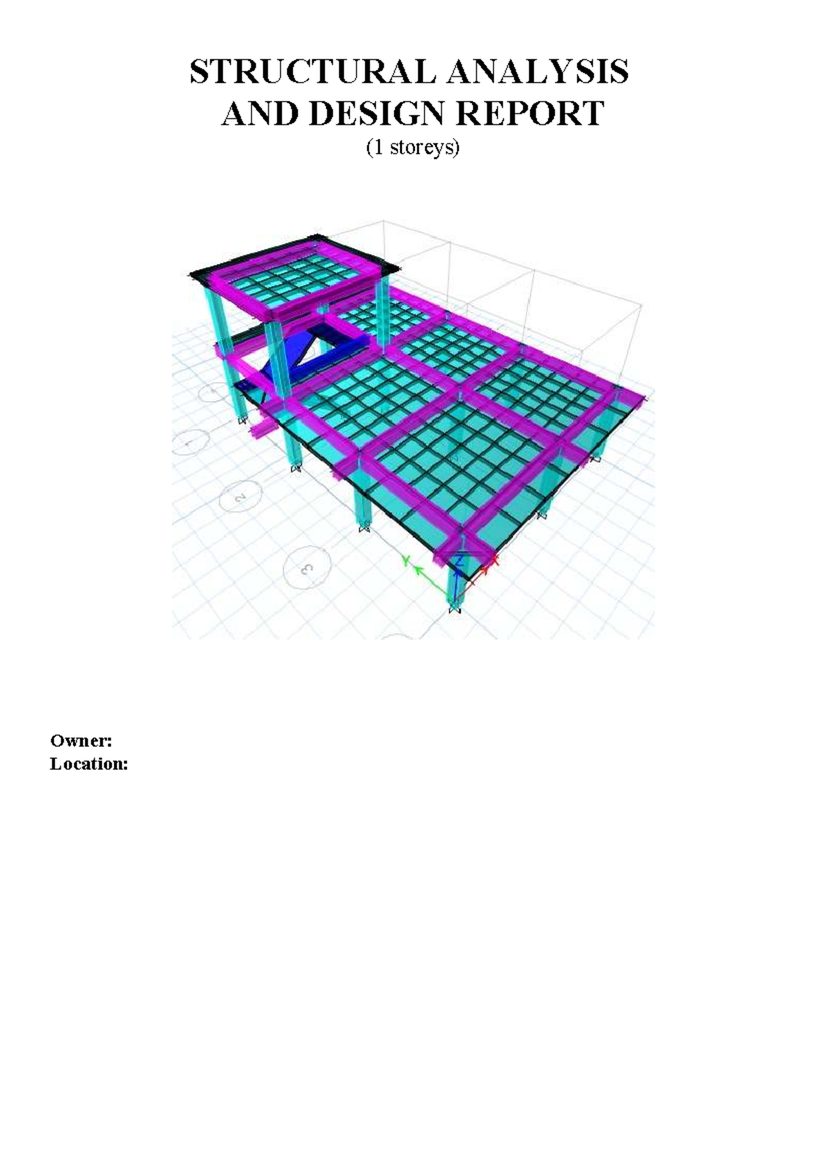 Structural Analysis & Design Report for 1-Storey Building - IOE - Studocu