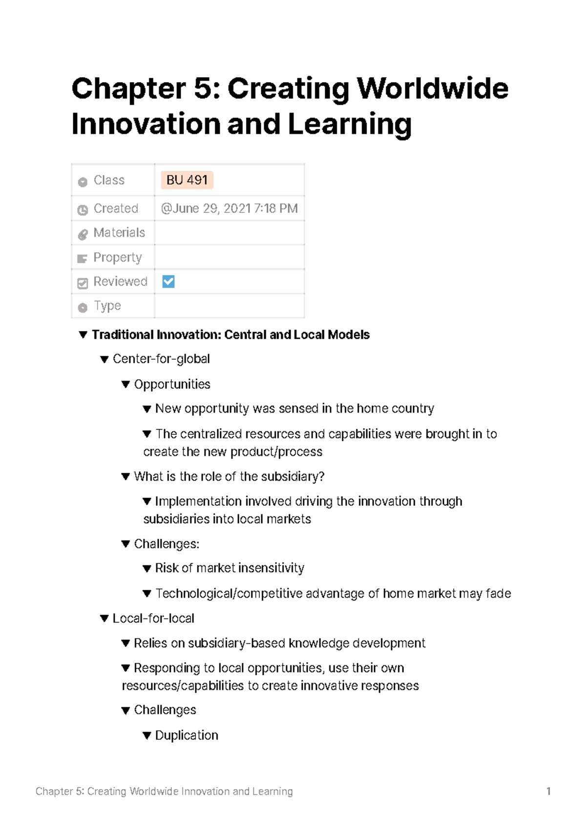 Chapter 5 Creating Worldwide Innovation and Learning - Transferring ...