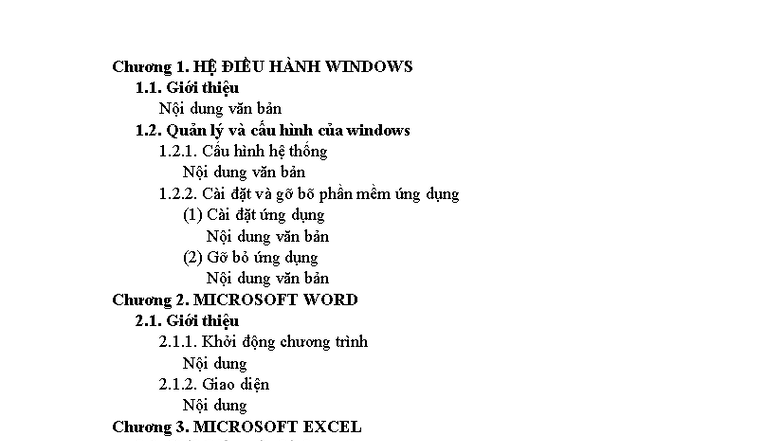 Bài Tập 1: Hệ Điều Hành Windows, Microsoft Word & Excel - Studocu