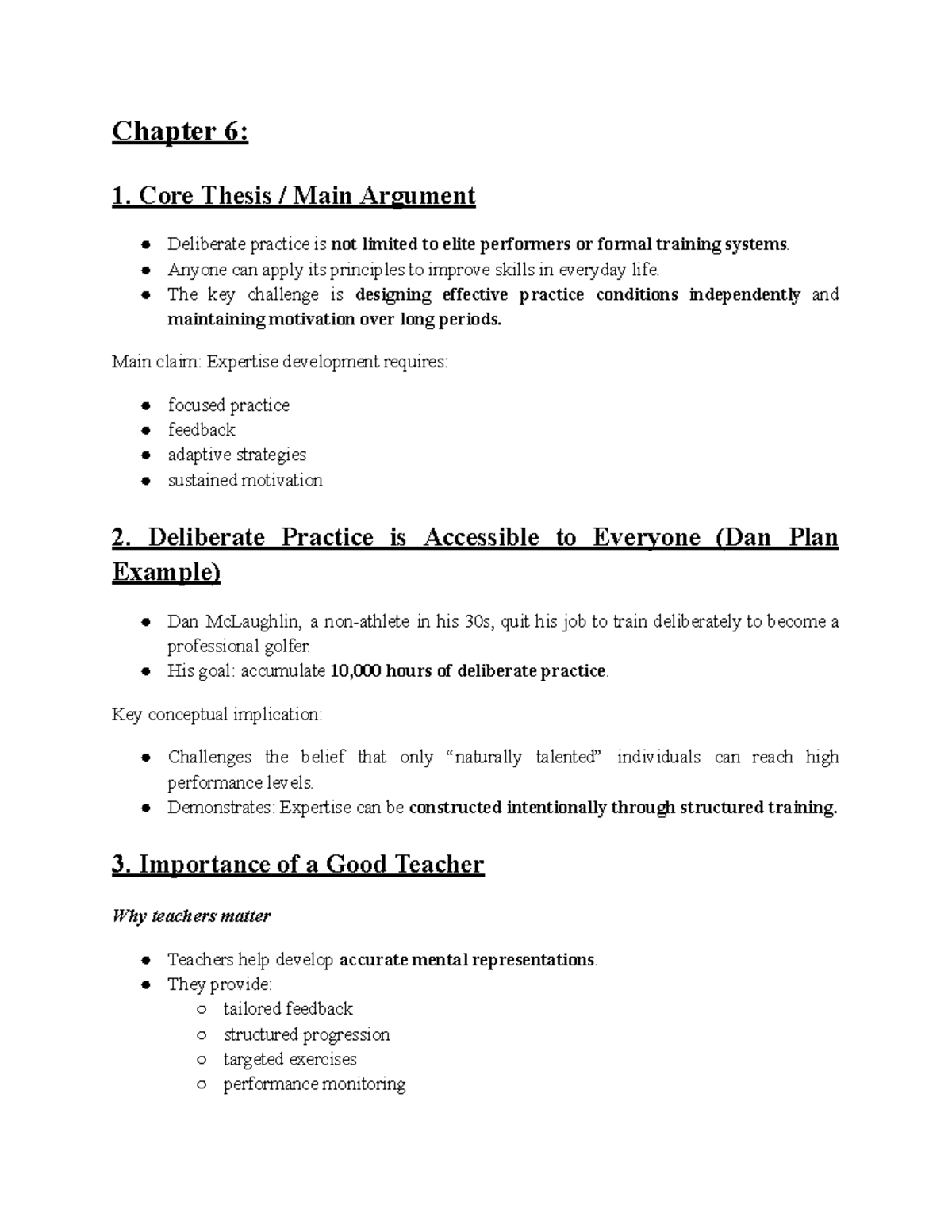 PSYC 471 - Peak Study Guide: Chapter 6 on Motivation and Skill ...