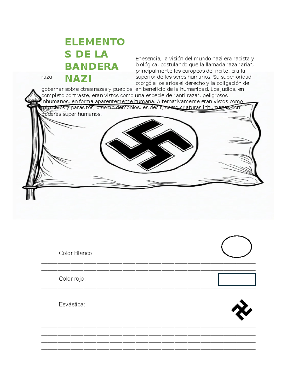 Bandera Nazi - Enesencia, la visión del mundo nazi era racista y ...