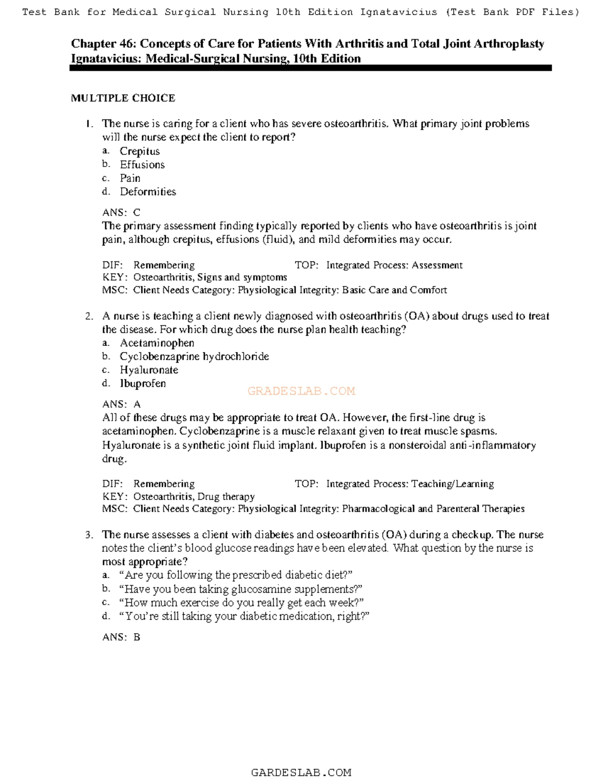 Chapter 47 notes - G R A D E S L A B. C O M Chapter 47: Concepts of ...