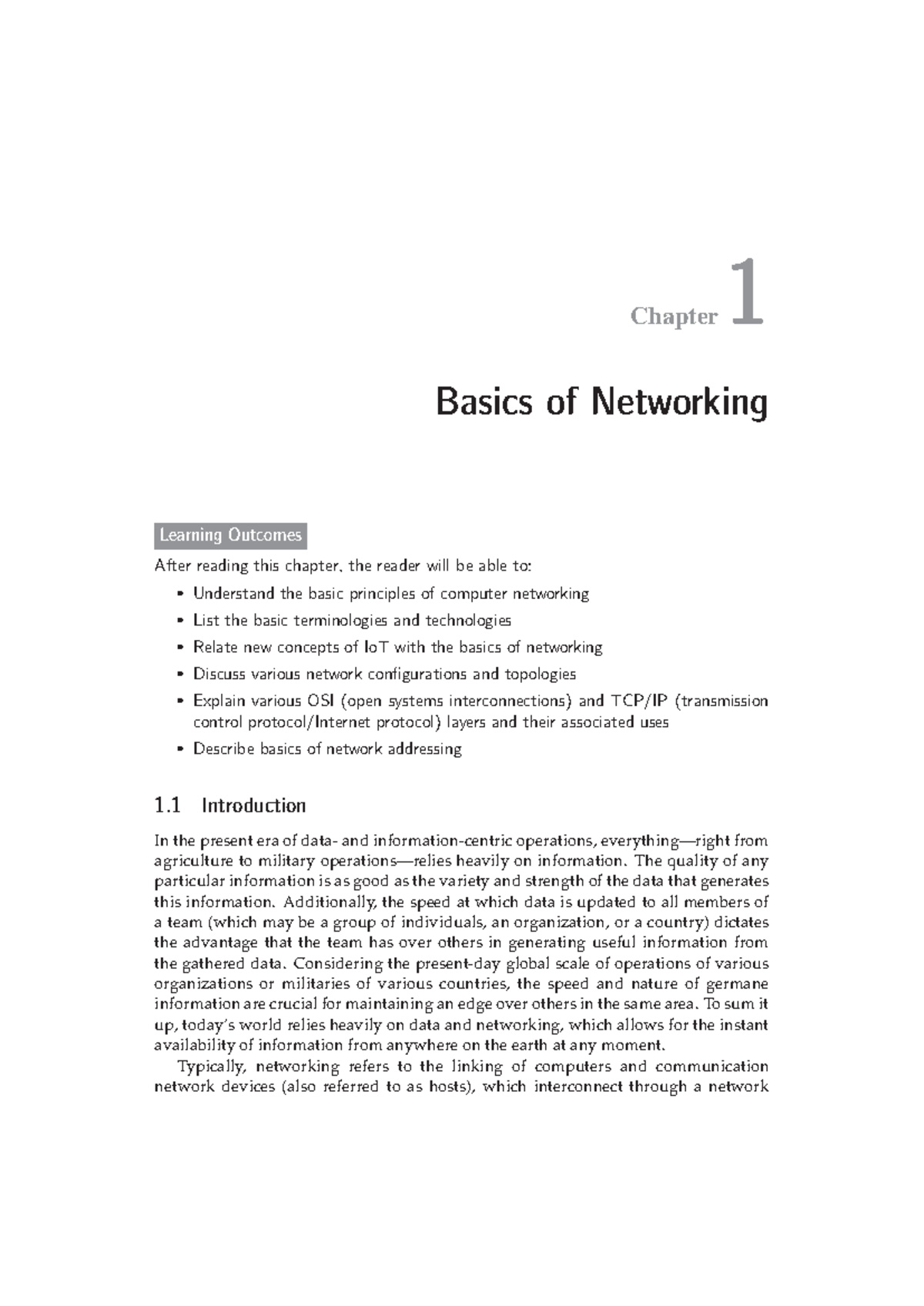IoT 1 - Chapter 1: Networking Fundamentals and Principles - Studocu