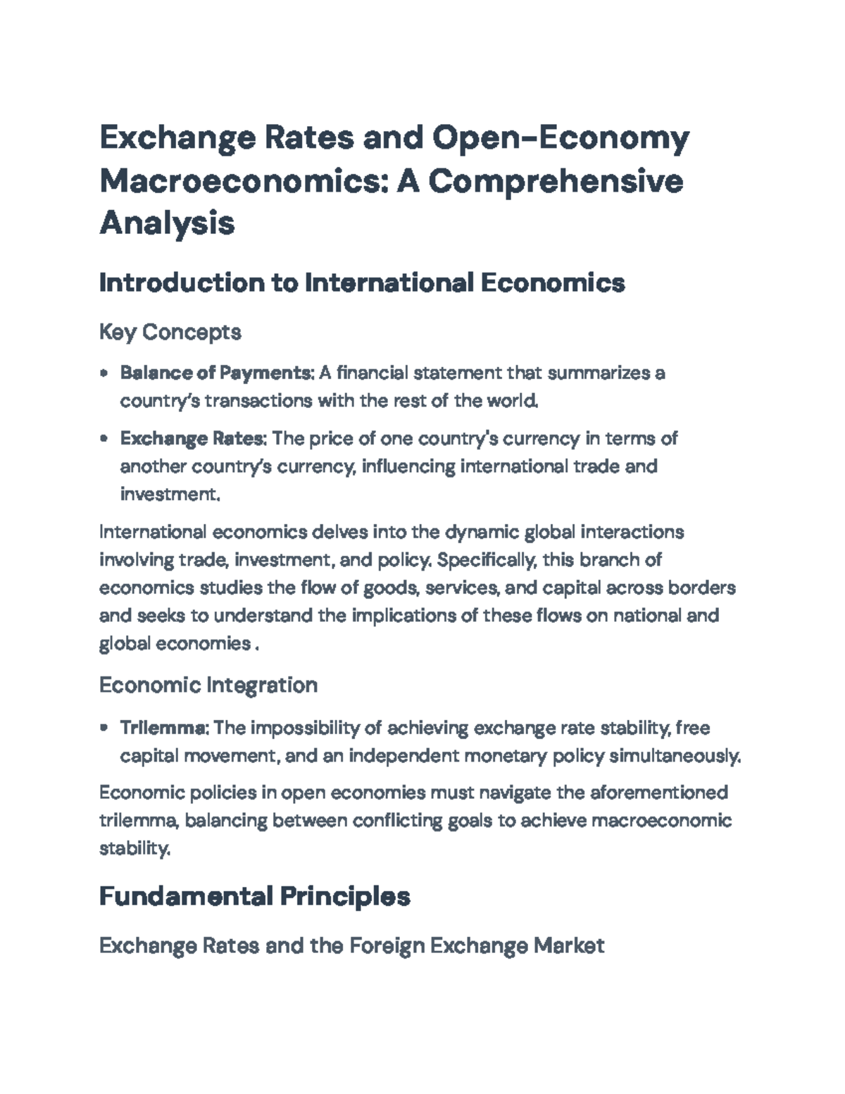 Exchange Rates and Macroeconomic Dynamics: A Comprehensive Overview ...
