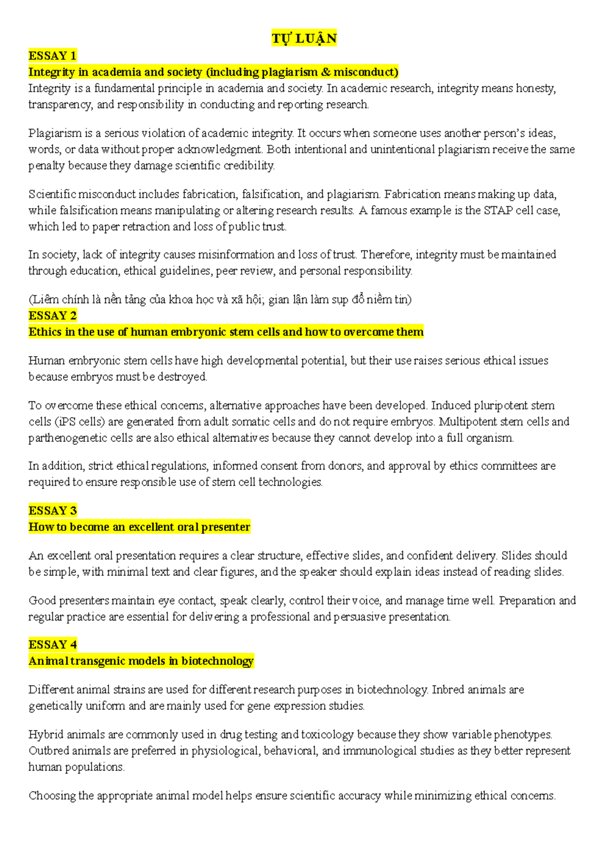 Final Writing Workshop: Integrity in Academia and Society - Studocu