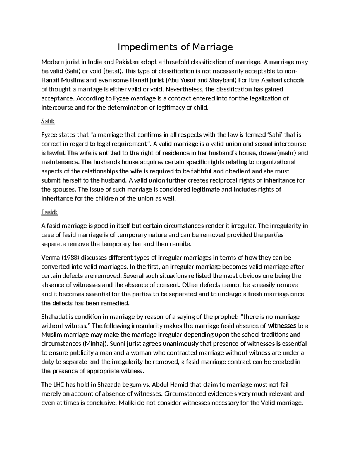 Impediments of Marriage comp - Impediments of Marriage Modern jurist in ...