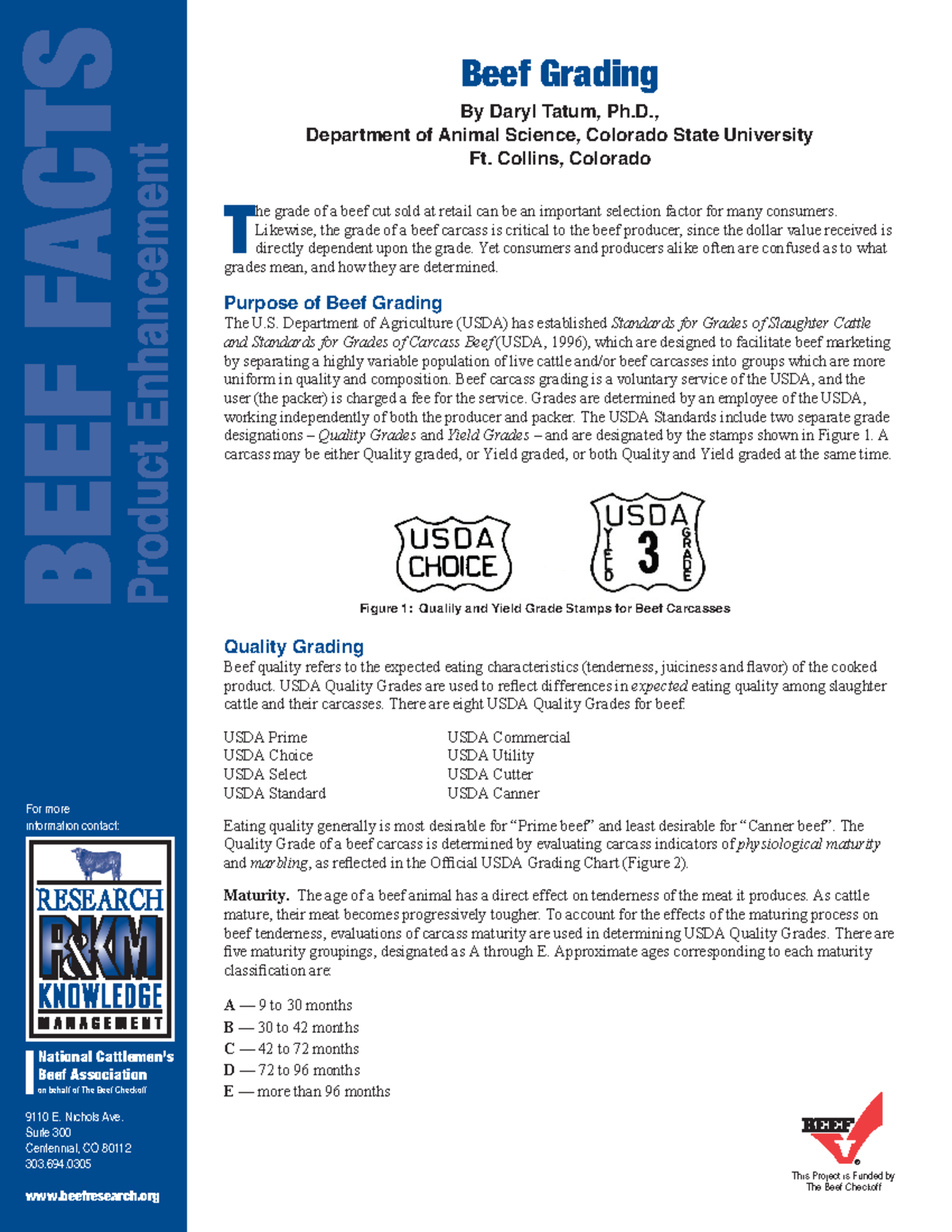Beef-Grading - Lecture notes 6 - 9110 E. Nichols Ave. Suite 300 ...
