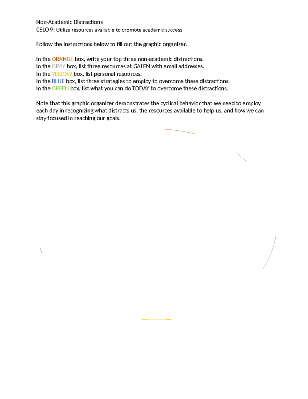 Final Exam: Managing Non-Academic Distractions for CSLO 9 - Studocu