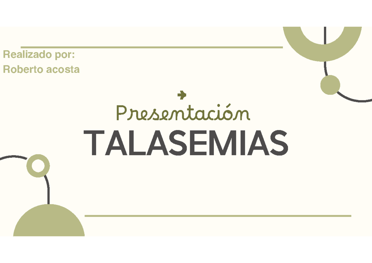 Talasemias: Definición, Clasificación y Tratamiento - 21ª Edición - Studocu