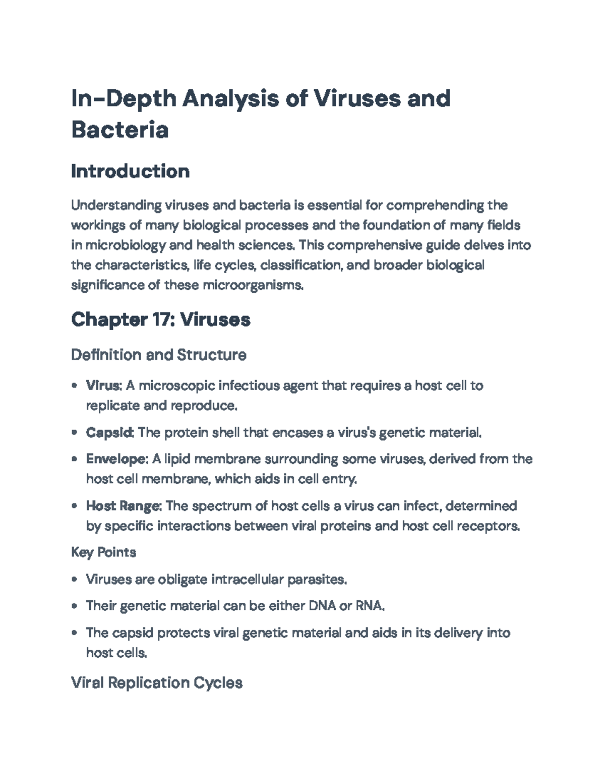 In-Depth Guide to Viruses and Bacteria for Microbiology Studies - In ...