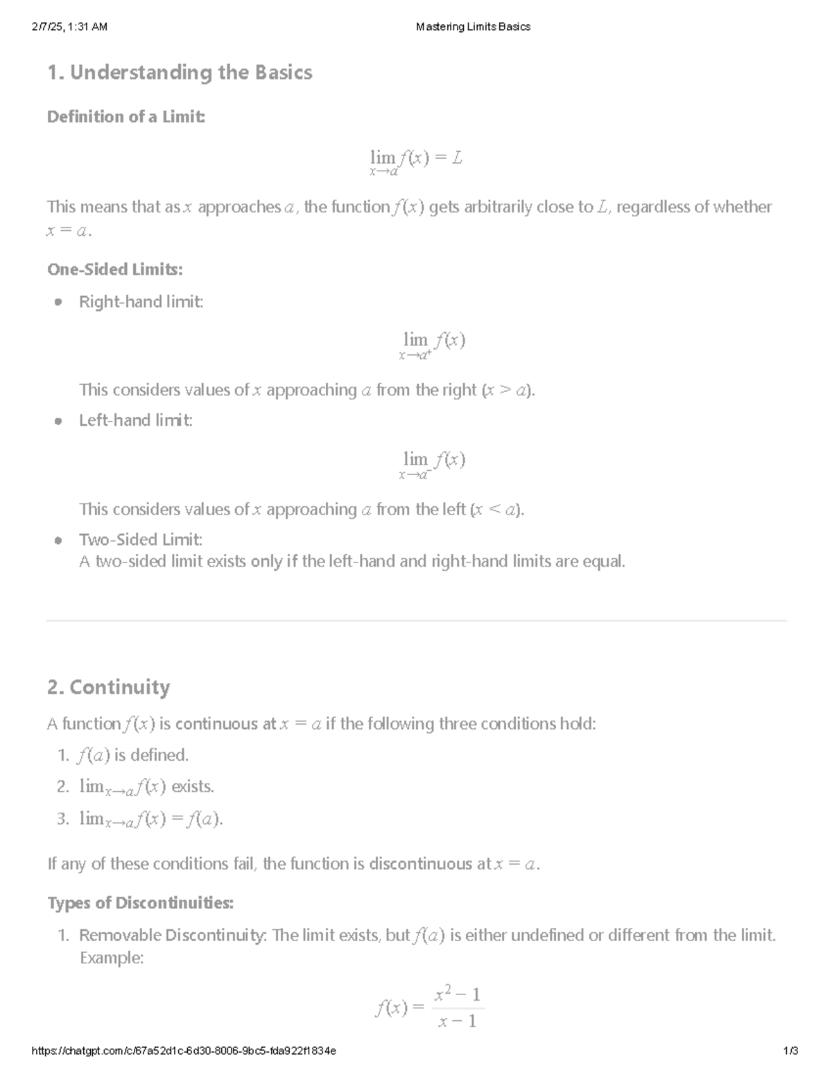 Math know Mastering Limits Basic - 1. Understanding the Basics ...