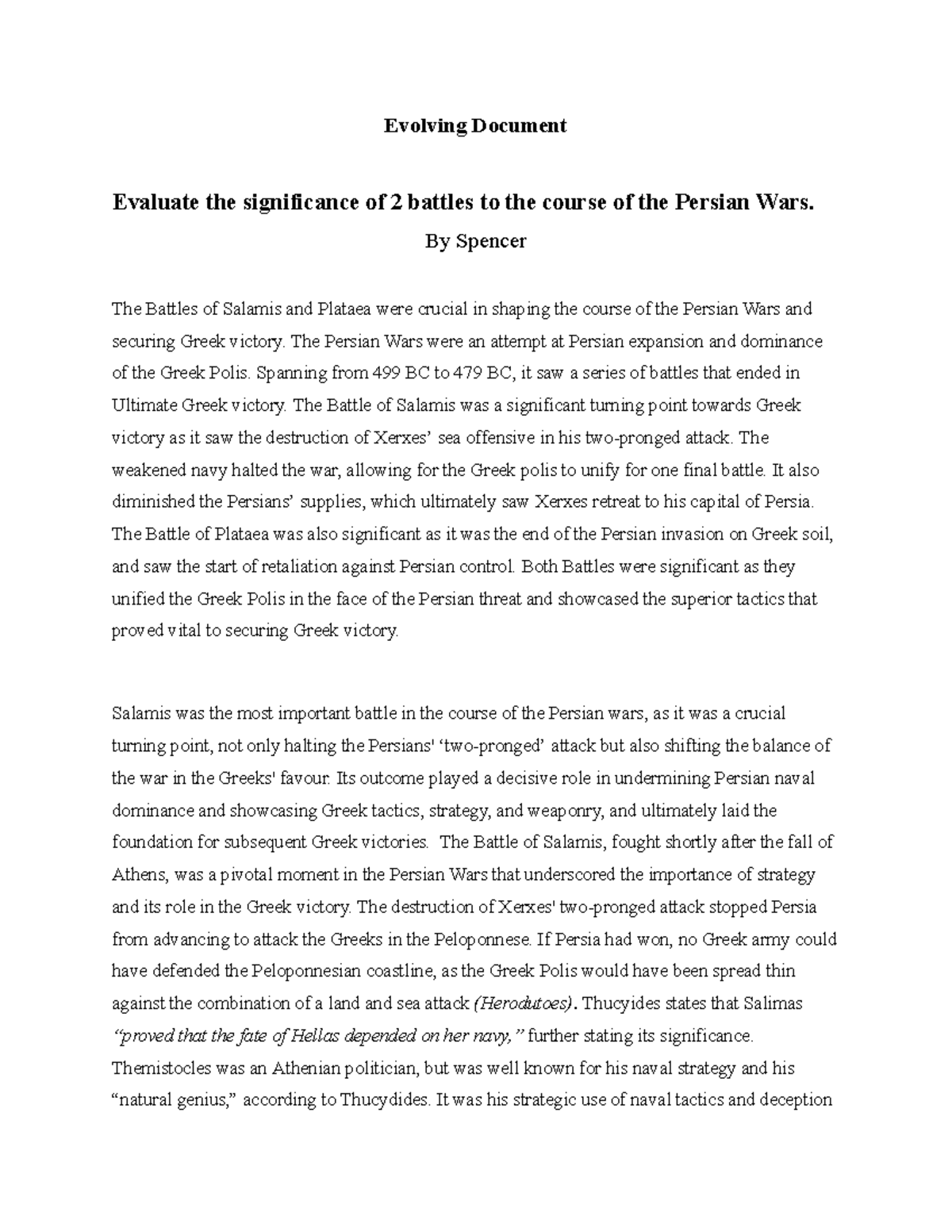 Significance of the Battles of Salamis and Plataea in the Persian Wars ...