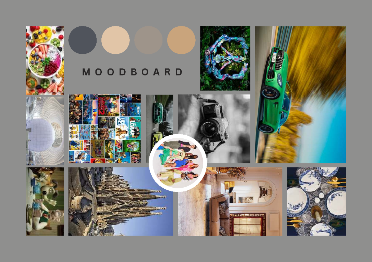 Cream Illustrative Moodboard Document - Culturele en Kunstzinnige ...