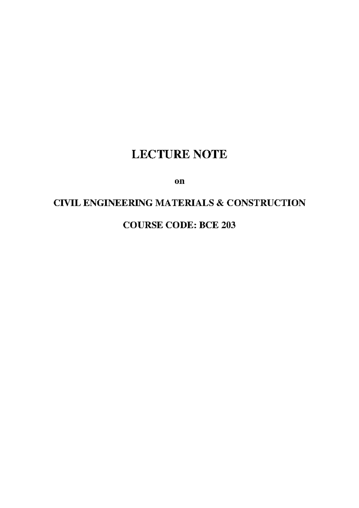 Lecture 1424085991 - Complete - LECTURE NOTE on CIVIL ENGINEERING ...
