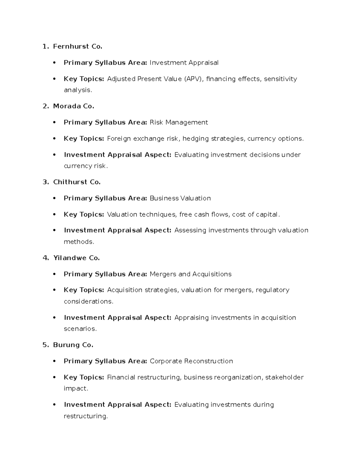 AFM - Comprehensive Guide to Investment Appraisal Techniques - Studocu