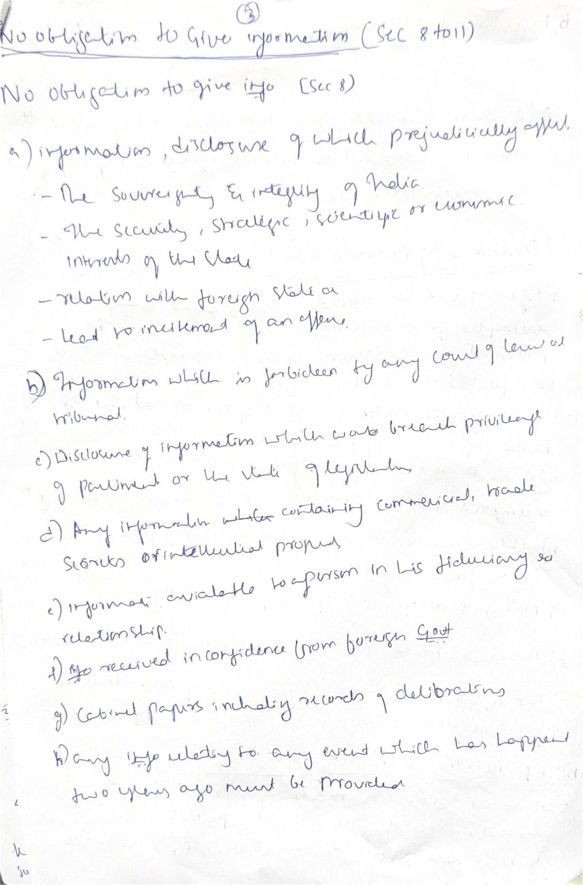 No Obligation to Disclose Information (Sec 8) - Legal Insights - Studocu