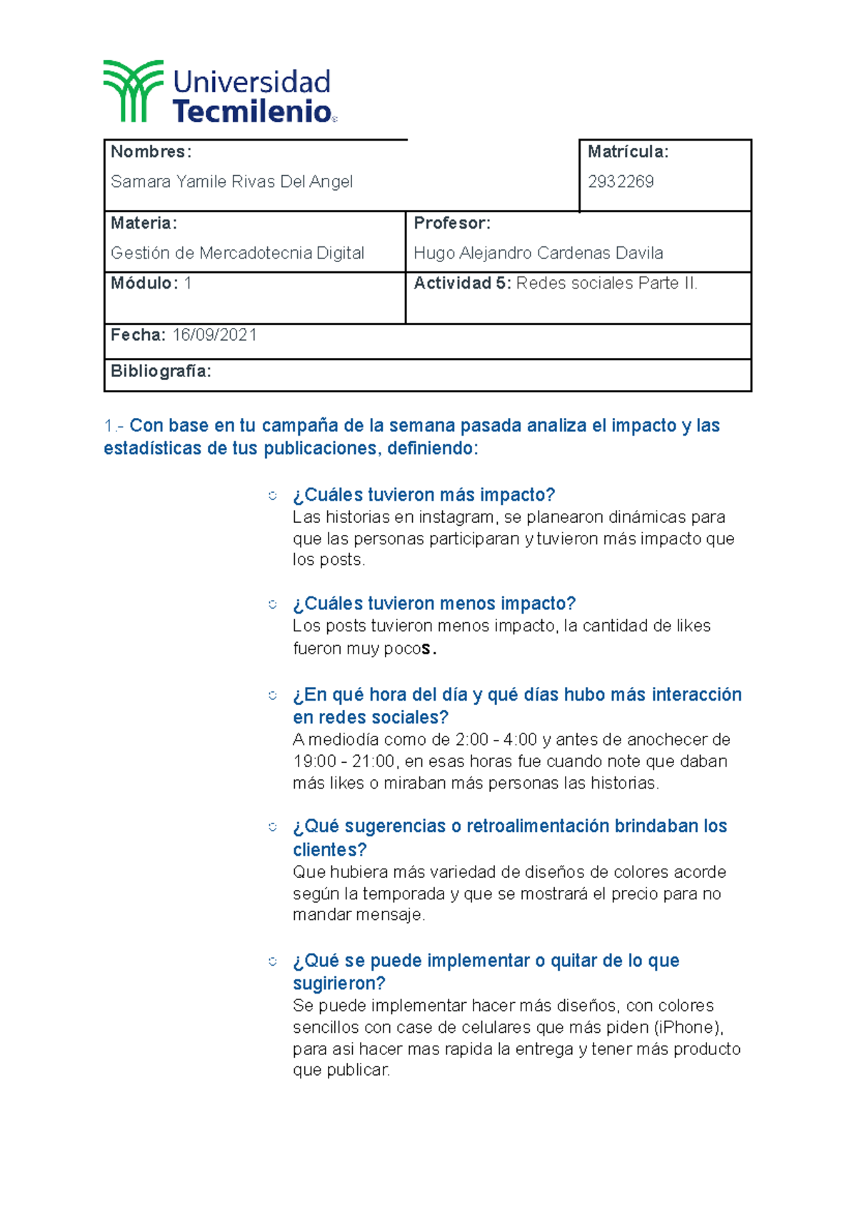 Actividad 5 - Gestión de Mercadotecnia Digital-2 - Nombres: Samara ...