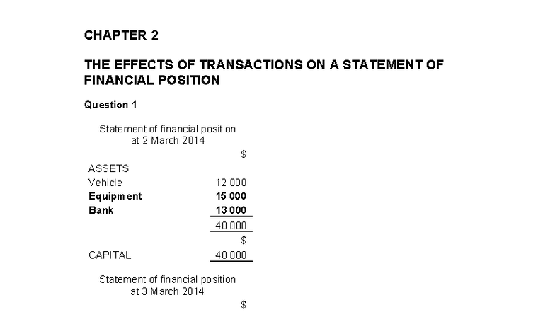 Accounting 2 - Emphasizing - CHAPTER 2 THE EFFECTS OF TRANSACTIONS ON A ...