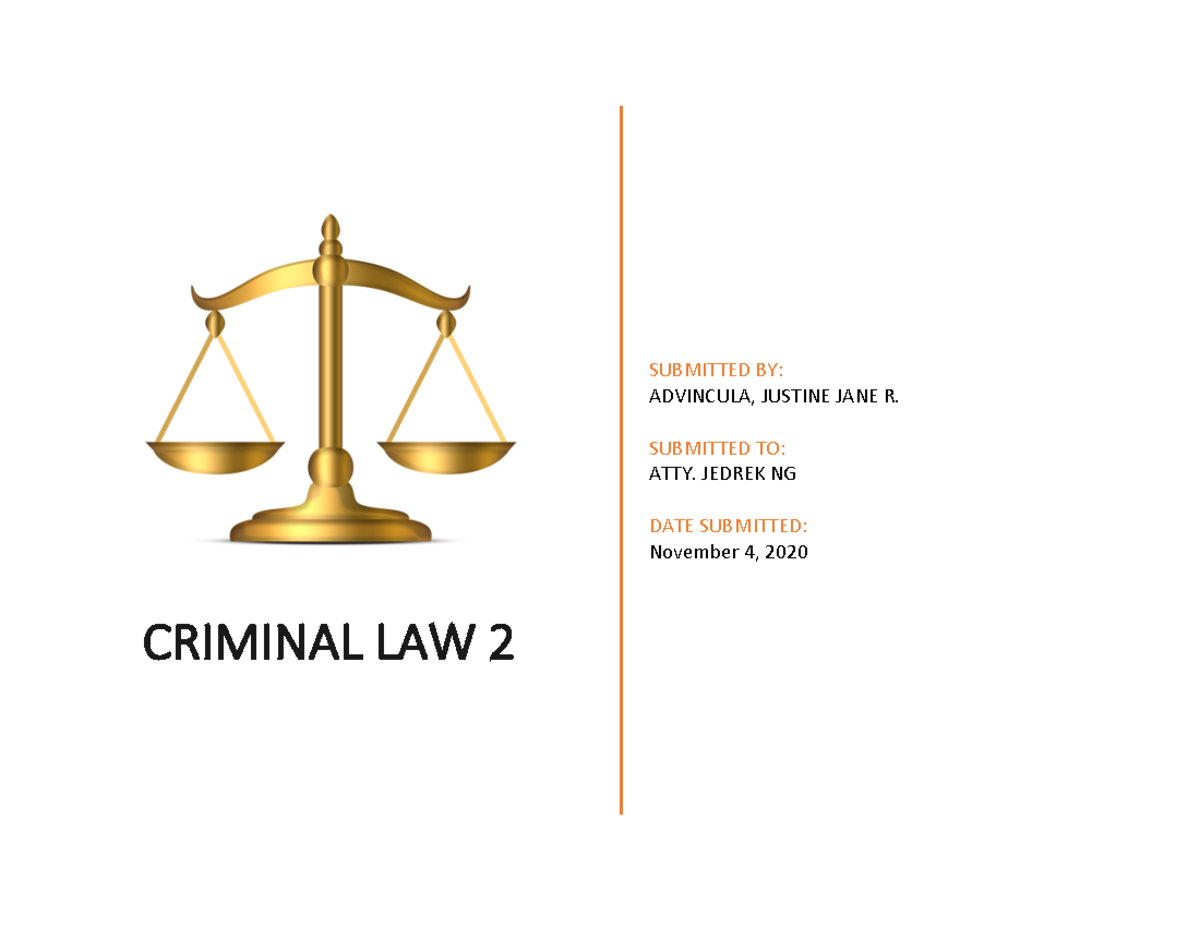 CRIMINAL LAW 2 REVIEWER: KEY CASE DIGESTS AND LEGAL PRINCIPLES - Studocu