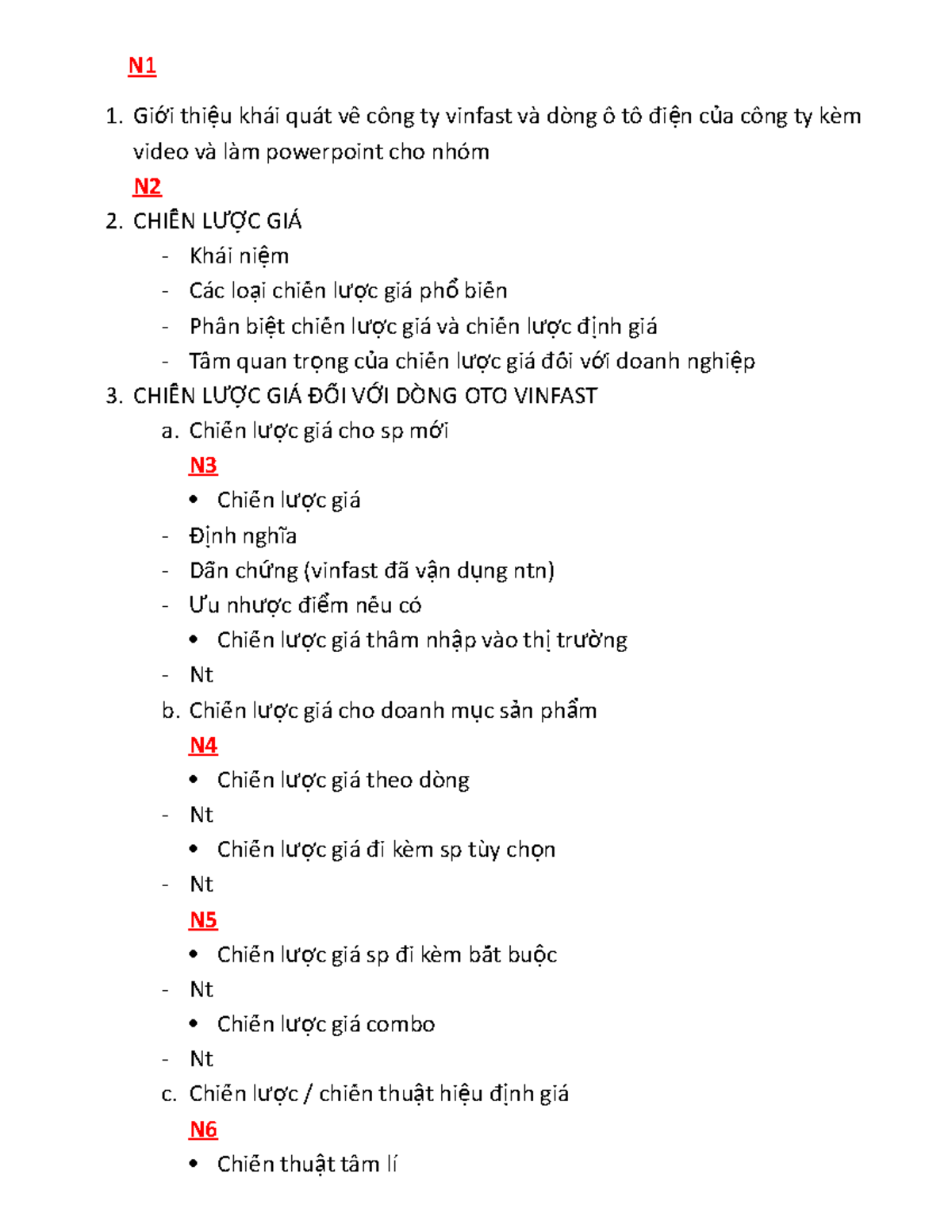 Chiến lược giá oto điện vinfast - N Gi i thi u khái quát vềề công ty ...